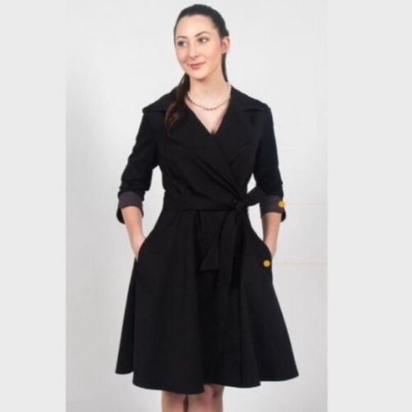 Betabrand | Jackets & Coats | Betabrand Jress Wrap Style Duster Coat ...